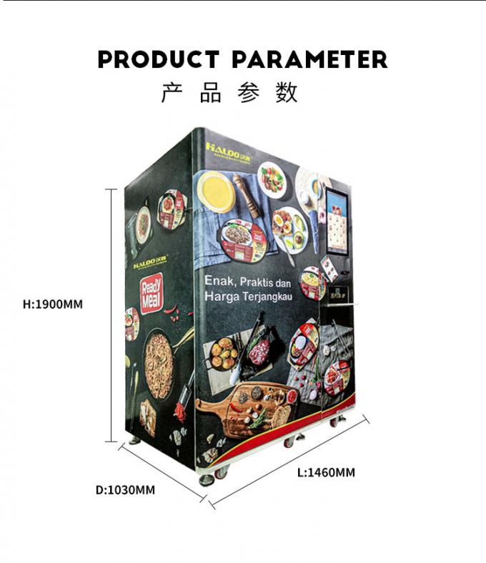 Automatic Frozen Food Vending Machine With Microwave For Box Bento