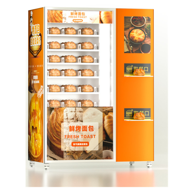 Touch Screen Fresh Food Vending Machine Sweet Pies Breads Sushi Salad ...