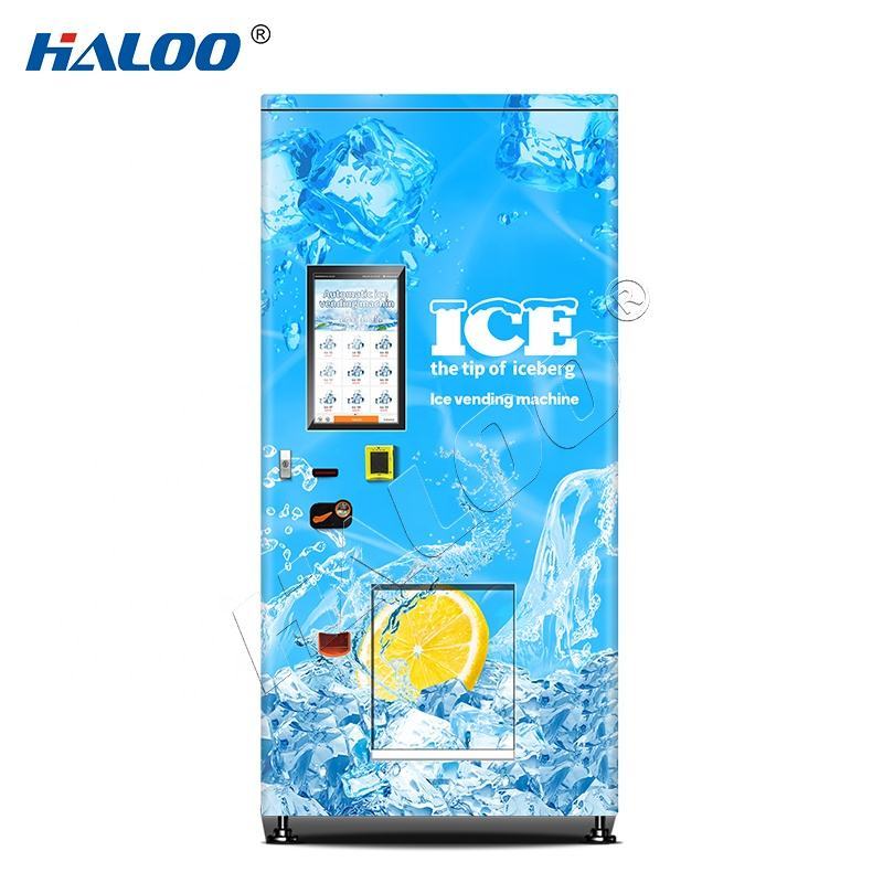Haloo vending machine supplier screen type large capacity ice making ...