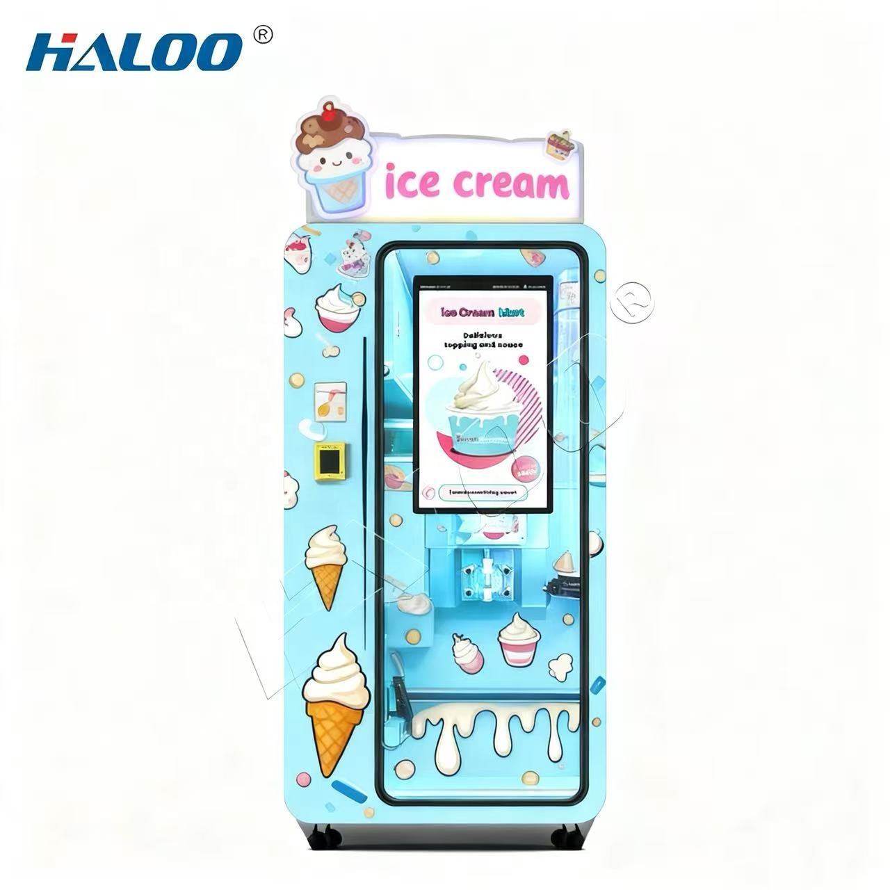 Customized color logo ice cream vending machine with automatic self ...