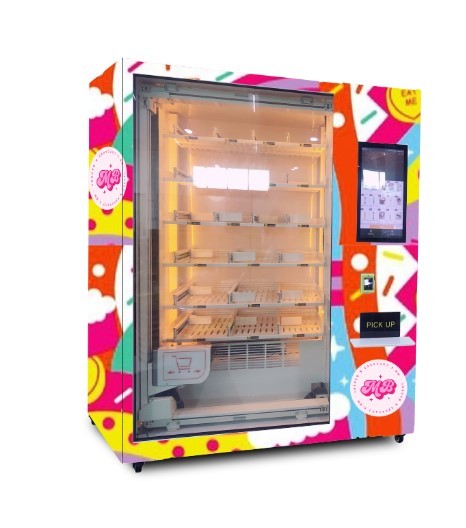 8 Shelves Sprinkles Cupcake Vending Machine With Elevator And Refrigerator